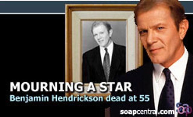 ATWT to address the death of Benjamin Hendrickson