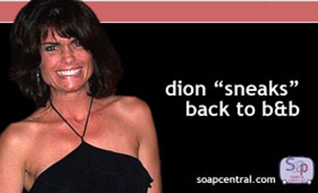 Colleen Dion "sneaks" back to B&B role