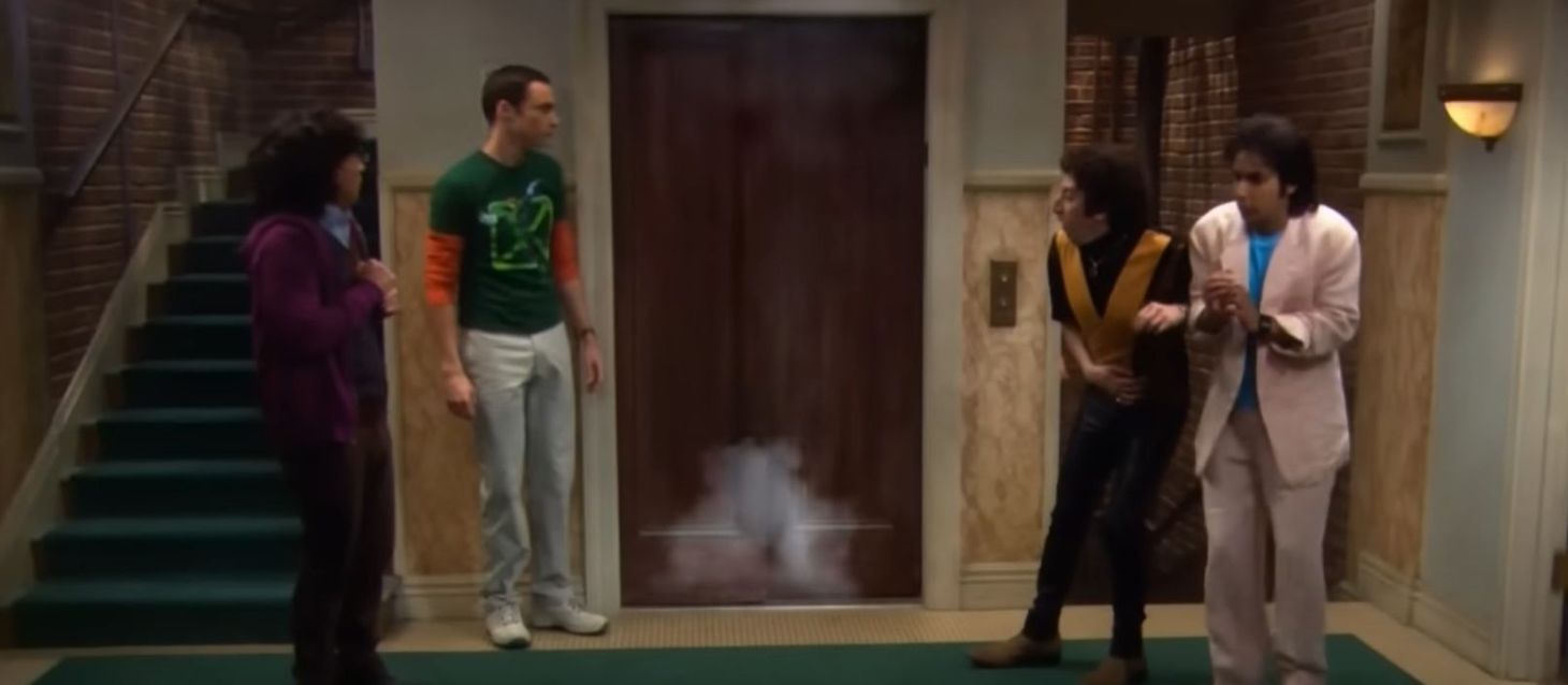 What happened to the elevator in The Big Bang Theory?