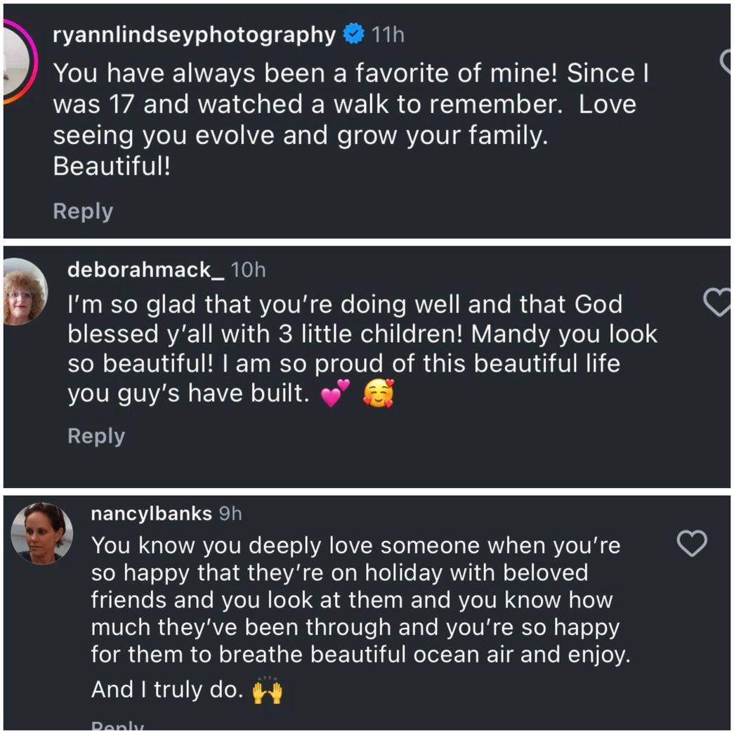 “It is nice to see a happy family”: Fans are loving Mandy Moore’s sweet ...