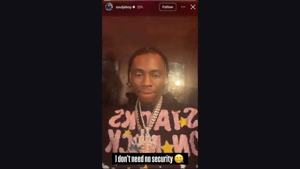 What did Soulja Boy say about security before his arrest on a firearm ...