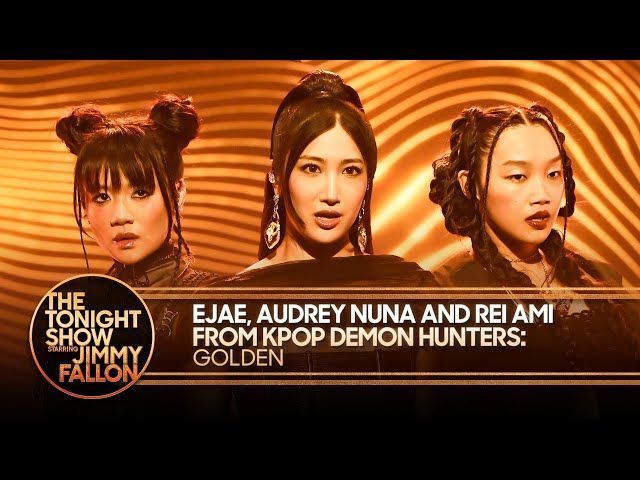 K-Pop Demon Hunters, Jimmy Fallon: Huntr/x goes live: The real voices ...