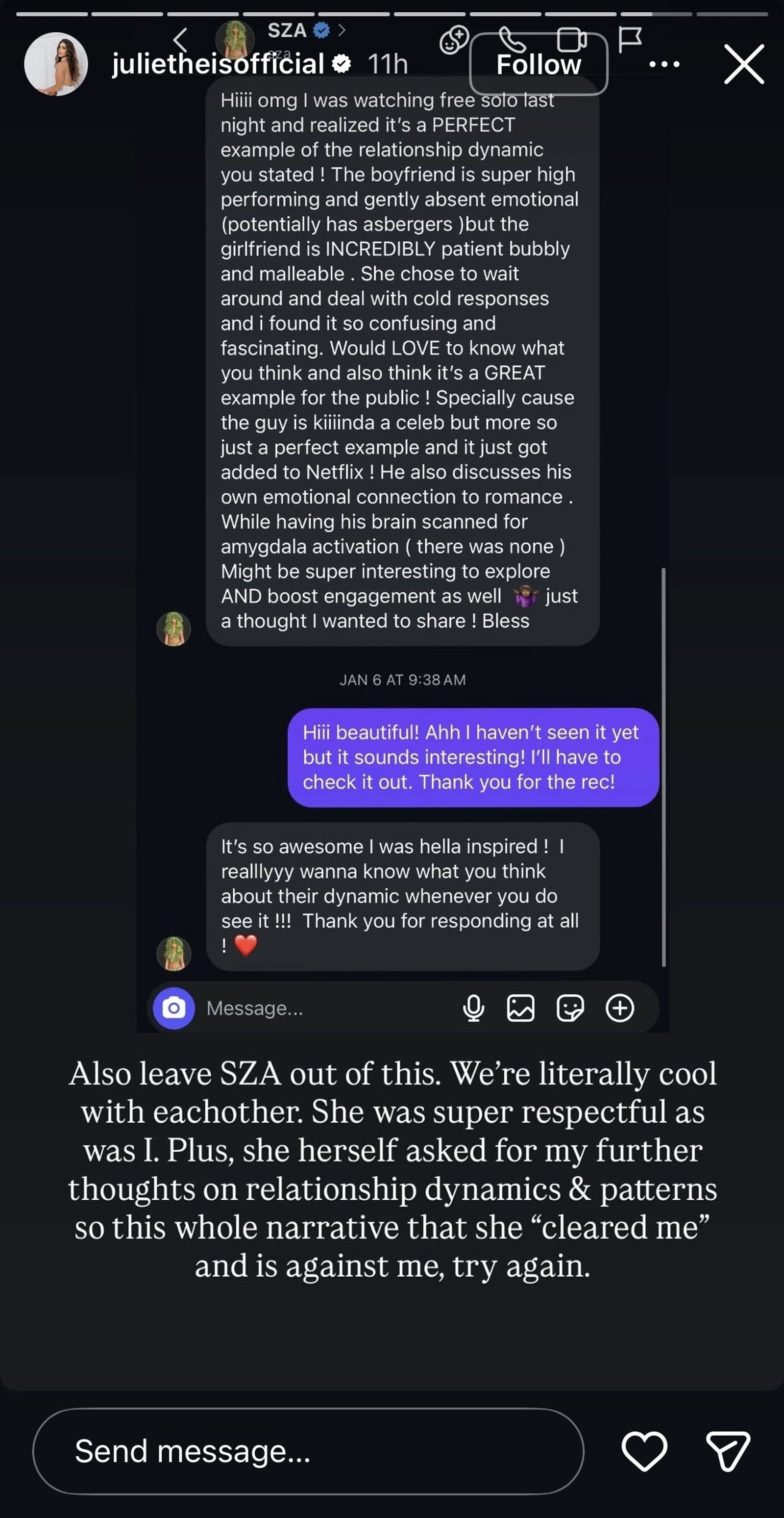 "Two faced af": Netz react to SZA's amicable conversation with TikToker ...