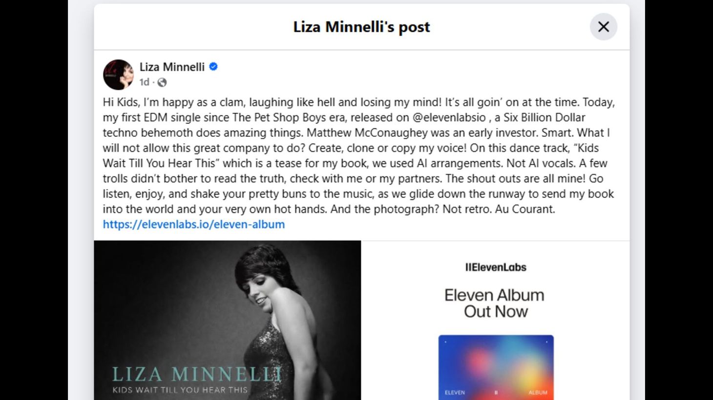 “The shout outs are all mine”: Liza Minnelli speaks out after facing ...